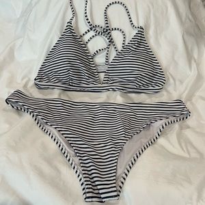 Cupshe | Swim | Cupshe Hit Summer Stripe Bikini Set | Poshmark